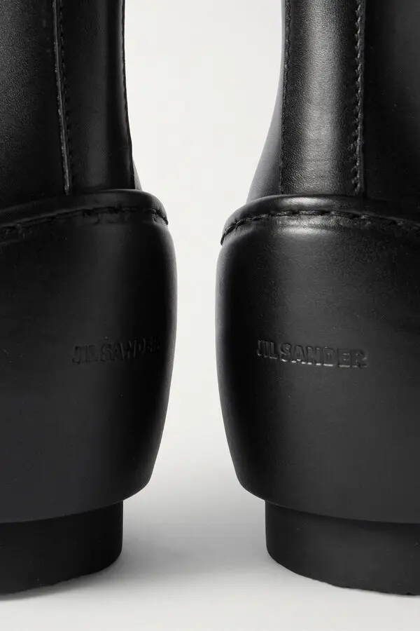 JIL SANDER Exaggerated Sole Leather Chelsea Boots