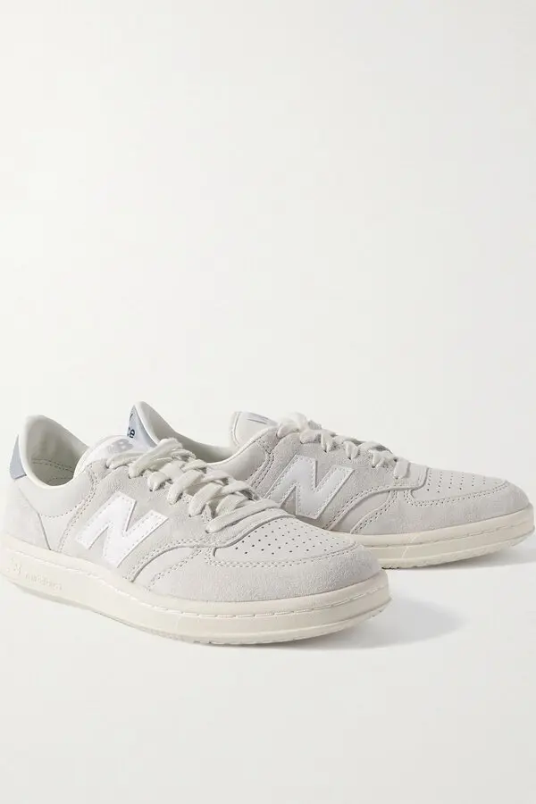 NEW BALANCE Ct500 Leather-trimmed Suede And Nubuck Sneakers
