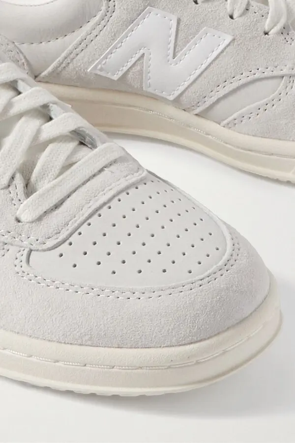 NEW BALANCE Ct500 Leather-trimmed Suede And Nubuck Sneakers