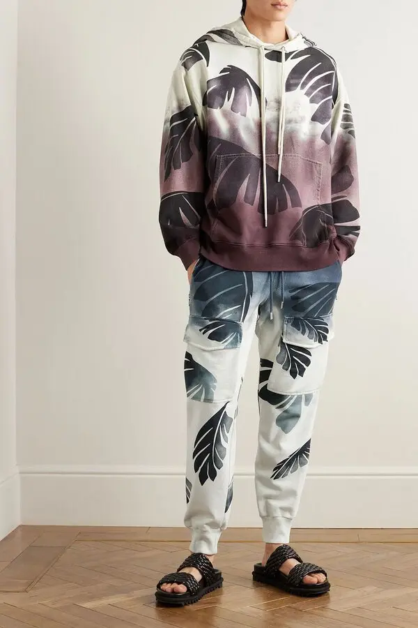 Dries Van Noten Printed Cottonjersey Sweatpants