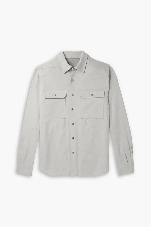 Rick Owens Denim Overshirt - Light Green