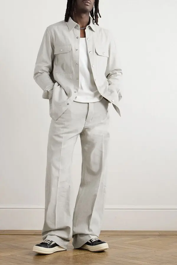 Rick Owens Denim Overshirt - Light Green