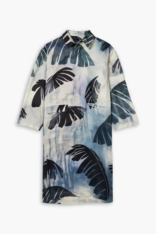 Dries Van Noten Printed Silk-satin Trench Coat