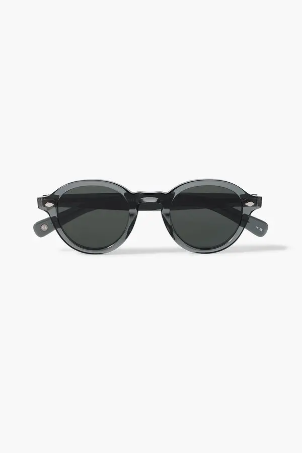 Garrett Leight Flipper Round-frame Acetate Sunglasses - Anthracite