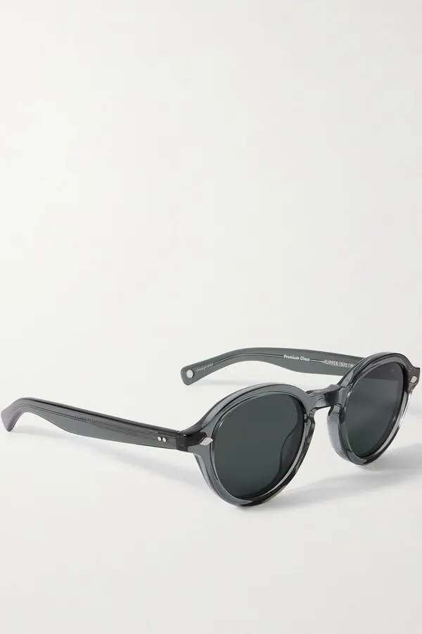 Garrett Leight Flipper Round-frame Acetate Sunglasses