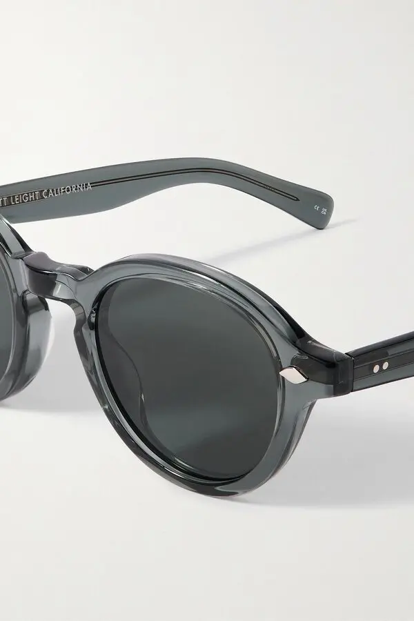 Garrett Leight Flipper Round-frame Acetate Sunglasses