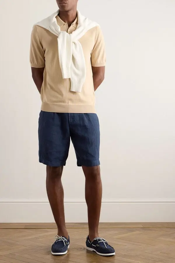 Boglioli Pleated Linen Shorts