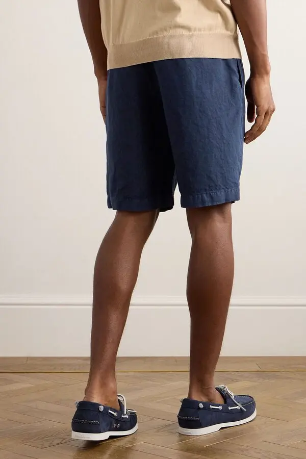 Boglioli Pleated Linen Shorts