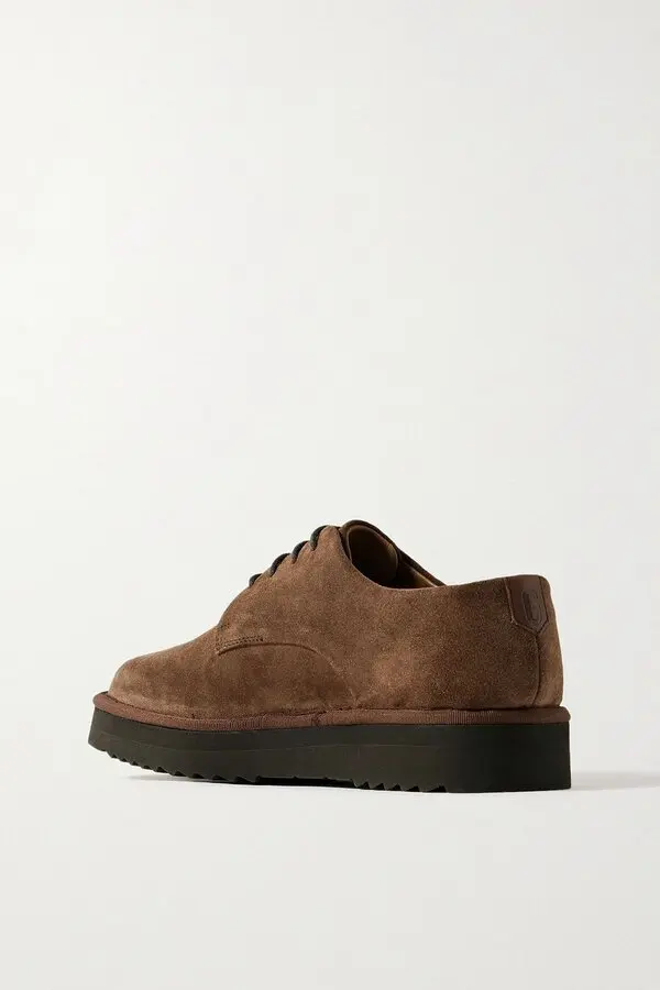 Grenson Byron Suede Derby Shoes With Webbing Trim