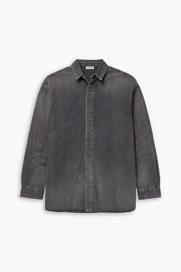 Fear Of God Oversized Denim Shirt - Gray