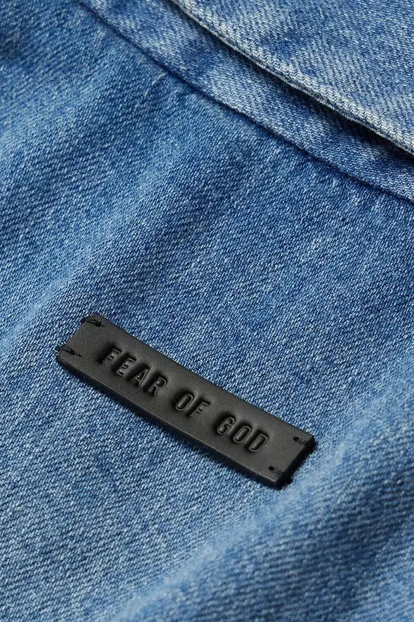 Fear Of God Oversized Denim Shirt - Mid Denim