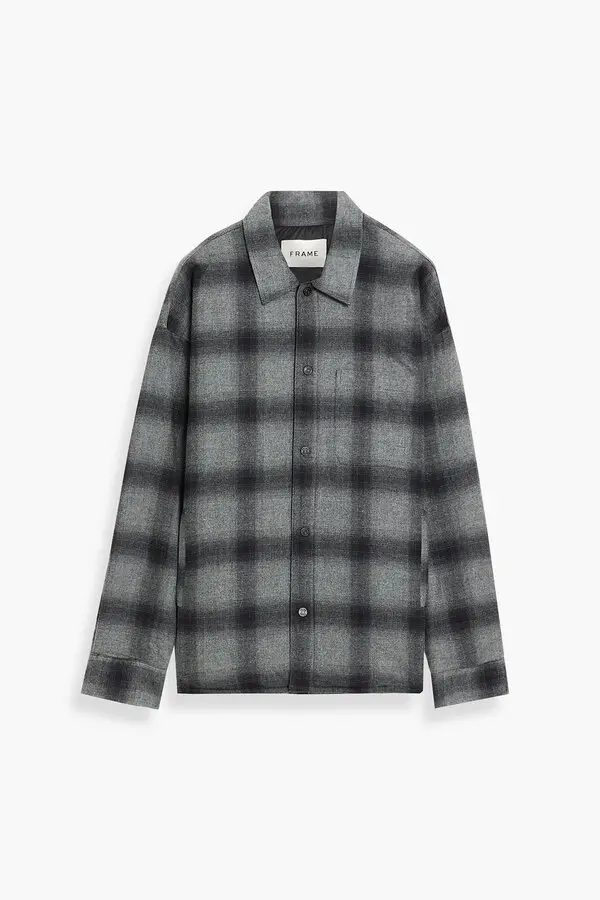 FRAME Checked Cotton Flannel Jacket