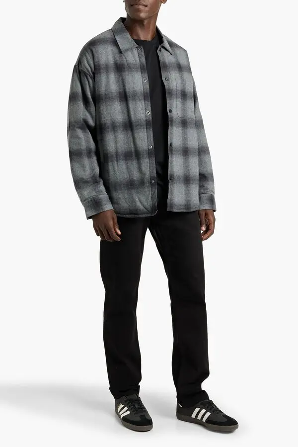 FRAME Checked Cotton Flannel Jacket