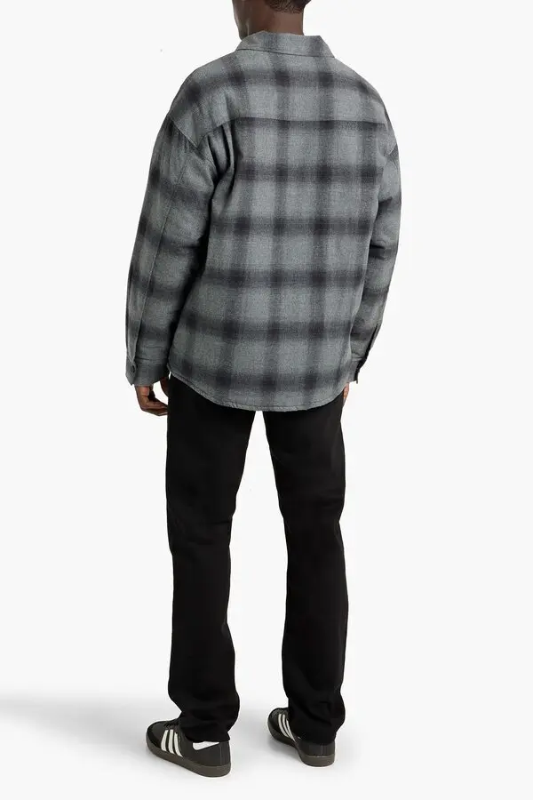 FRAME Checked Cotton Flannel Jacket