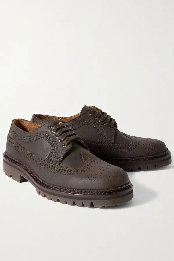 Mr P. Jacques Waxed Leather Brogues