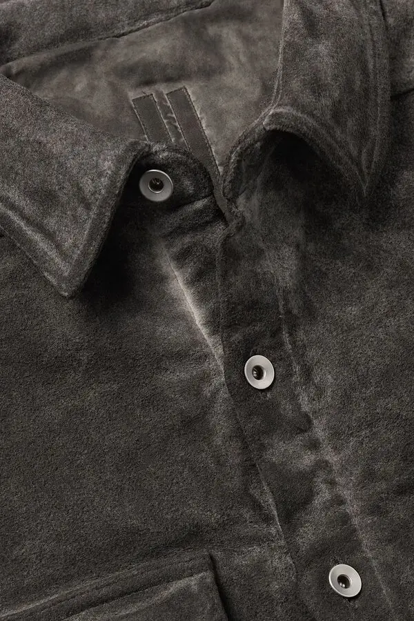 Rick Owens Padded Garmentdyed Cottonmoleskin Overshirt
