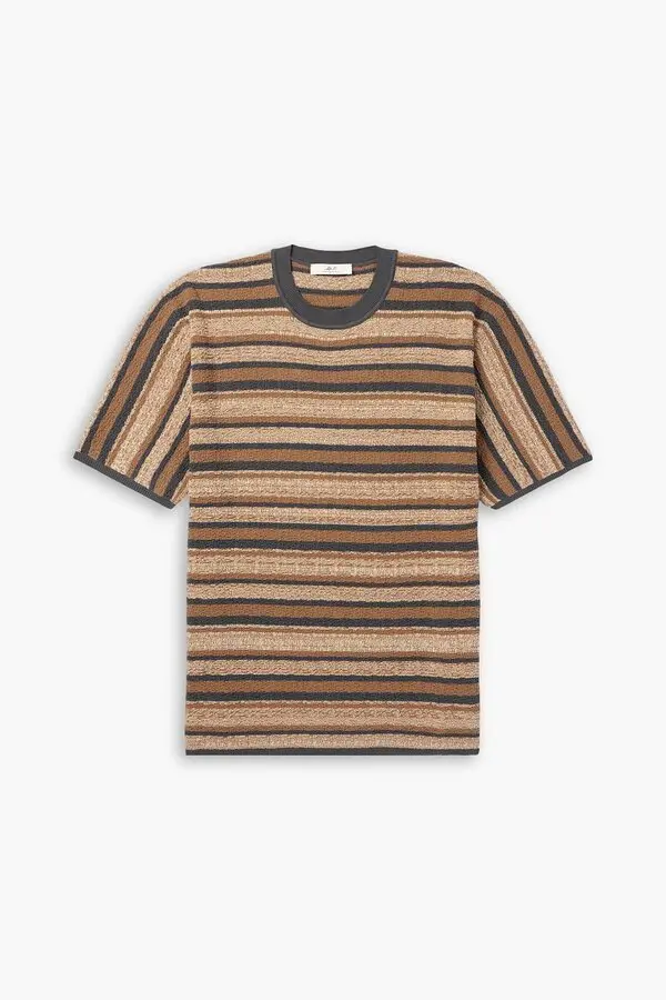 Mr P. Striped Texturedcotton Tshirt