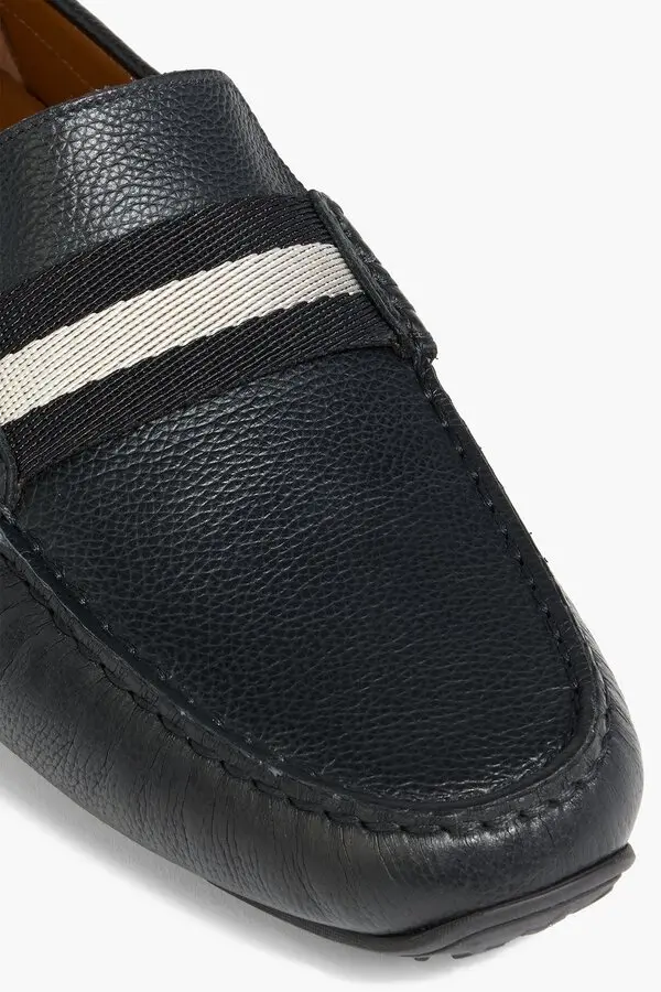 Bally Pearce Pebbled Leather Driving Shoes - Black