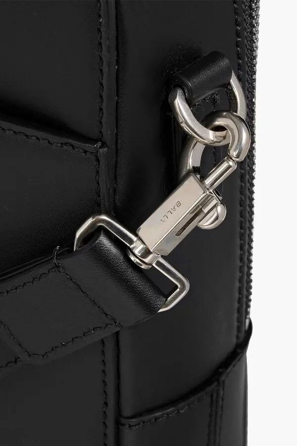 Bally Leather Laptop Briefcase With Silver Hardware