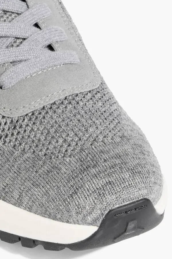 Bally Darnell Suede-trimmed Stretch-knit Sneakers