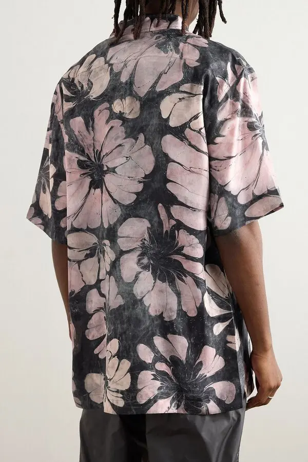 Dries Van Noten Floralprint Silkvoile Shirt