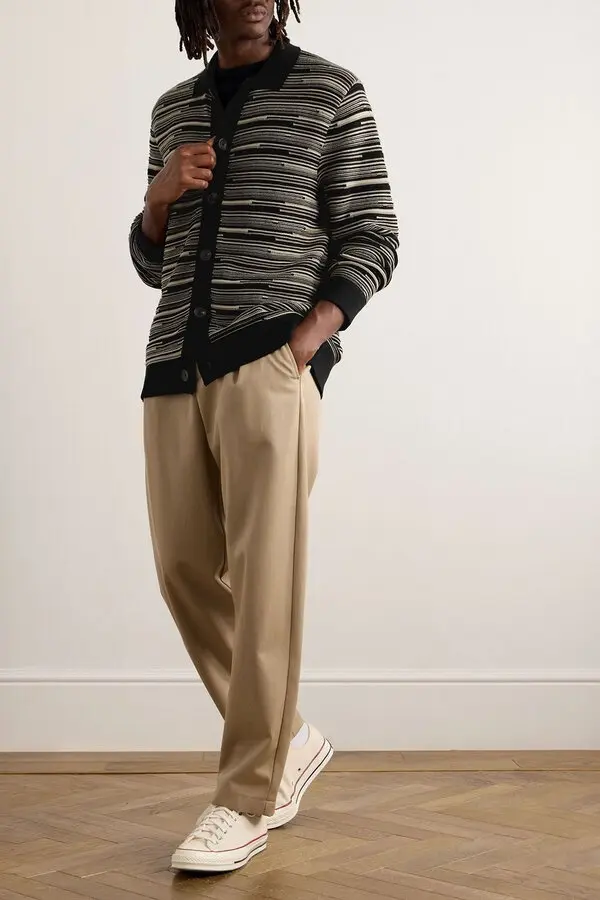 Mr P. Striped Cotton Cardigan