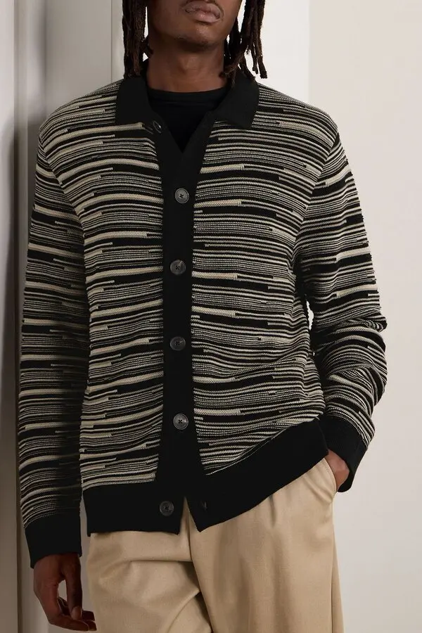 Mr P. Striped Cotton Cardigan
