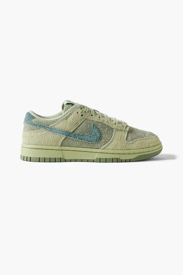 Nike Dunk Low Brushedsuede Sneakers - Sage Green