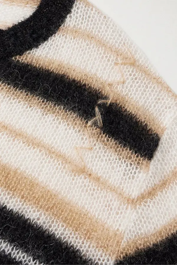 Marni Striped Brushed Mohair-blend Sweater
