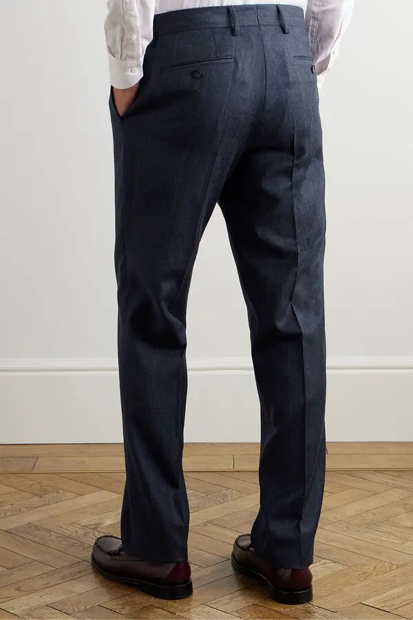Mr P. Wool Flannel Pinstriped Suit Pants
