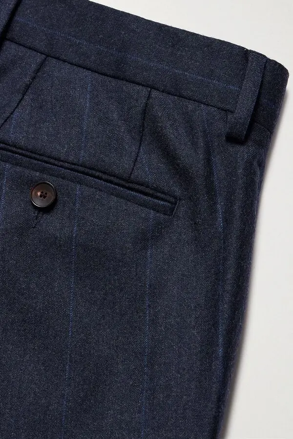 Mr P. Wool Flannel Pinstriped Suit Pants