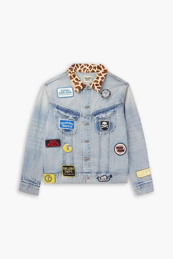 GALLERY DEPT. Printed Denim Jacket With Appliquéd Details