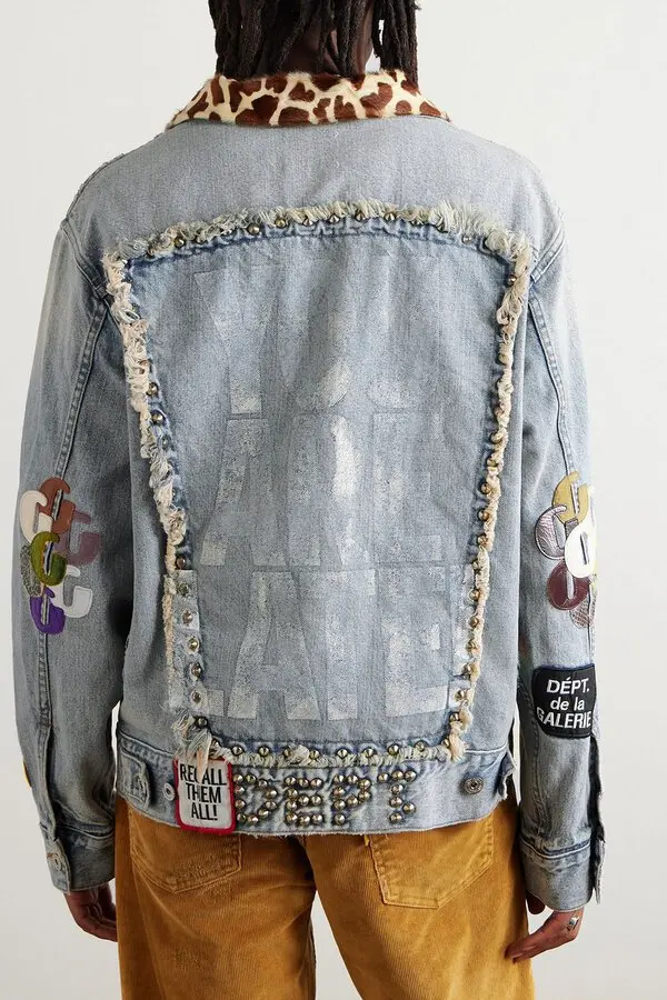 GALLERY DEPT. Printed Denim Jacket With Appliquéd Details