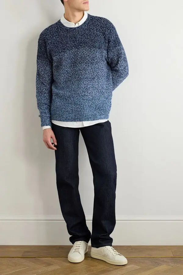 Etro Degradé Cotton-jacquard Sweater