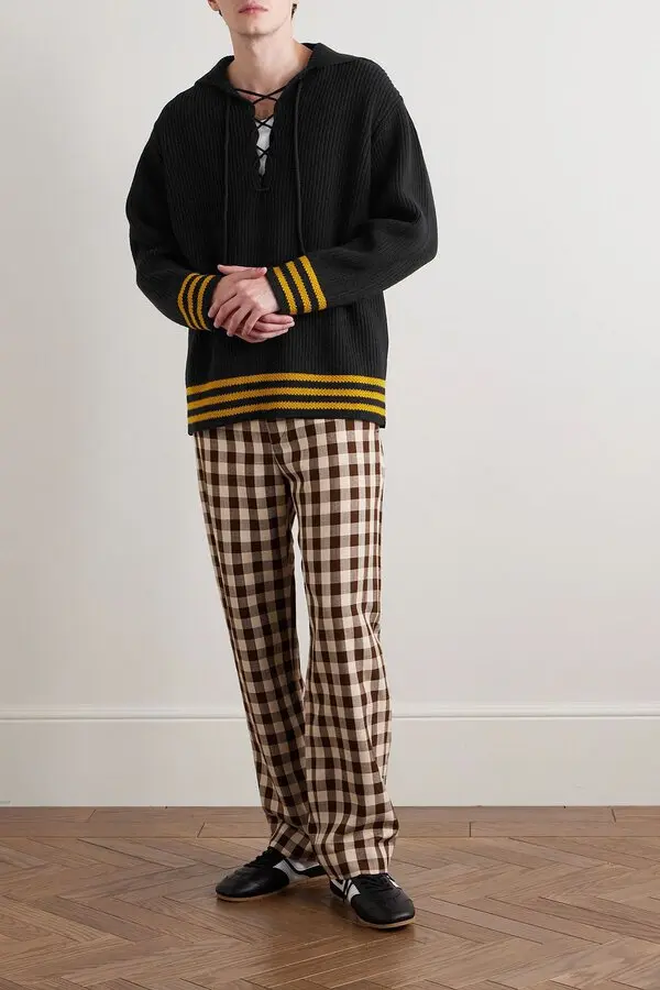 BODE Deck Striped Ribbed Wool Sweater