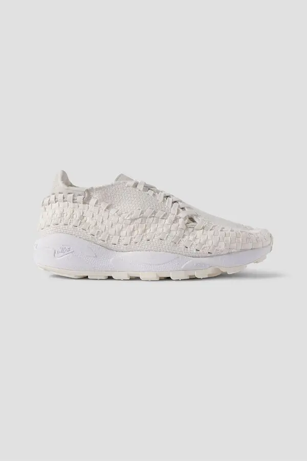 Nike Air Footscape Suedetrimmed Woven Webbing And Mesh Sneakers - Ecru