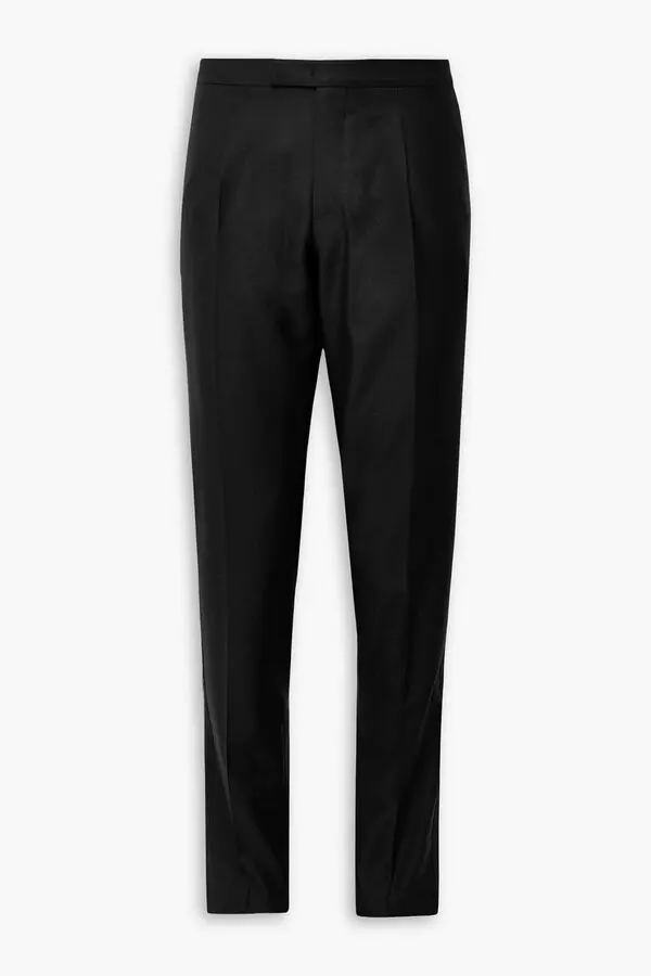 Boglioli Slimfit Straightleg Satintrimmed Woolblend Tuxedo Pants
