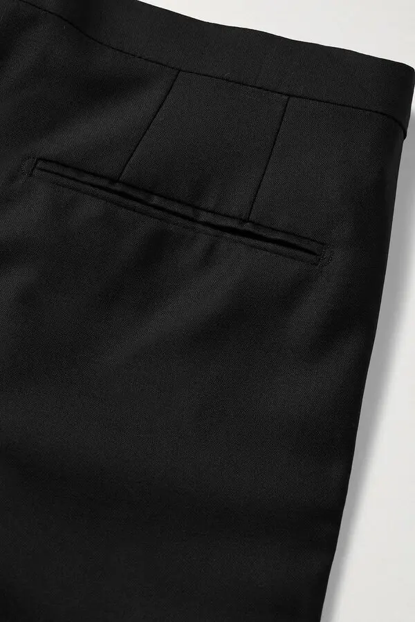 Boglioli Slimfit Straightleg Satintrimmed Woolblend Tuxedo Pants