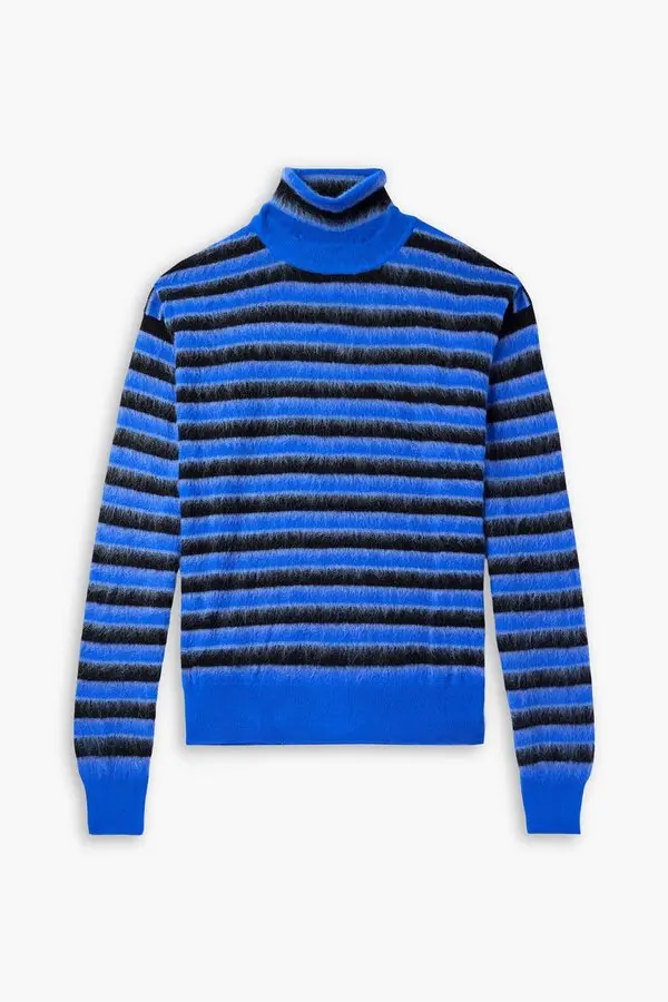 Marni Striped Brushed Wool Rollneck Sweater