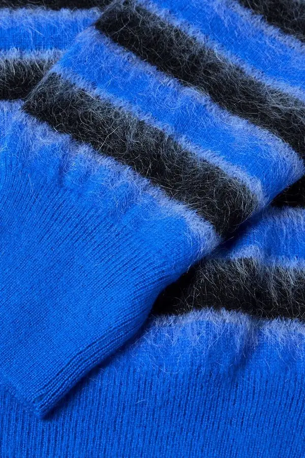 Marni Striped Brushed Wool Rollneck Sweater
