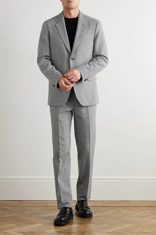 Mr P. Slim-fit Houndstooth Twill Suit Jacket