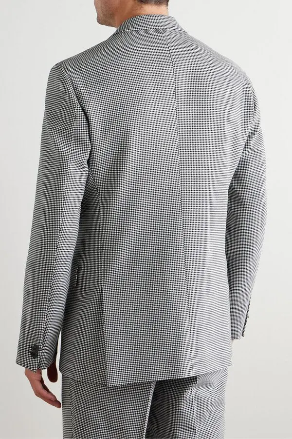 Mr P. Slim-fit Houndstooth Twill Suit Jacket