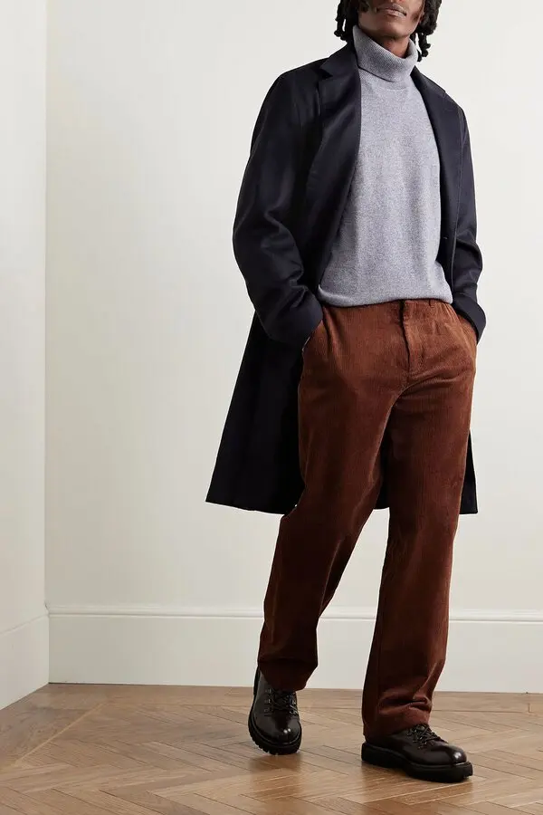 Mr P. Edward Straight Leg Cotton Corduroy Pants