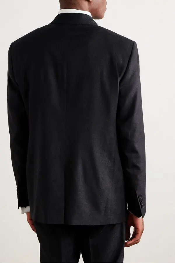 Etro Wool And Silkblend Jacquard Tuxedo