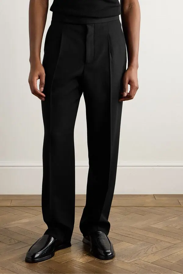 Fear Of God Wide-leg Pleated Wool Trousers