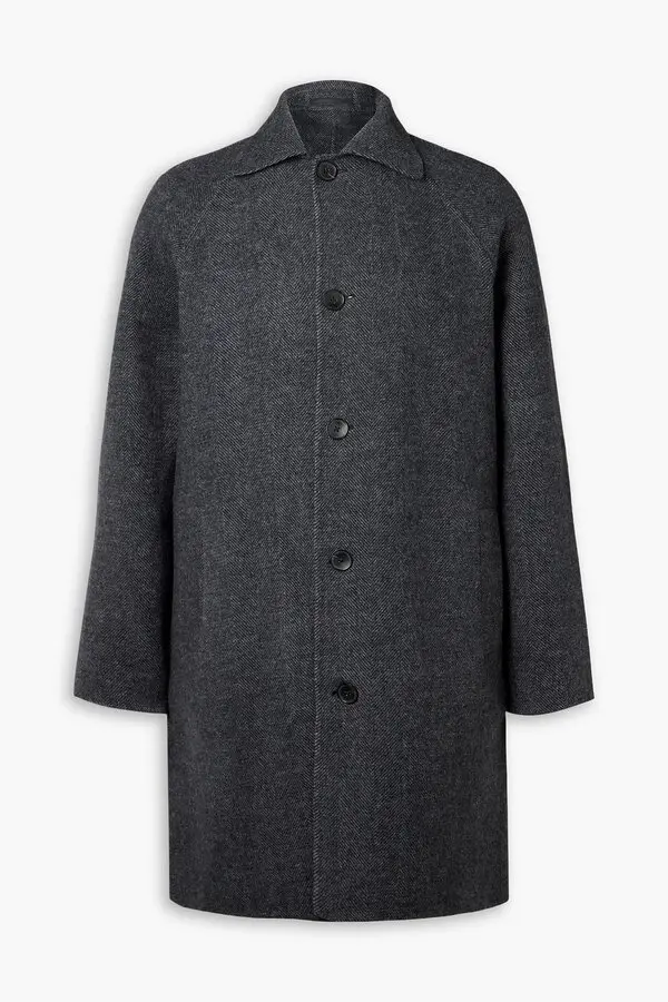 Mr P. Herringbone Wool And Cashmere-blend Flannel Coat