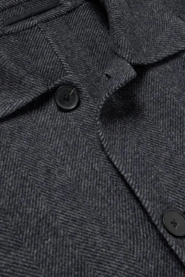 Mr P. Herringbone Wool And Cashmere-blend Flannel Coat