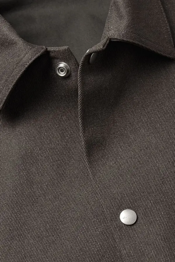 Rick Owens Felt And Rubbertrimmed Cottondrill Overshirt