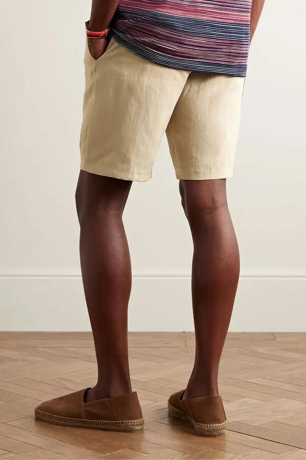 Paul Smith Straight Leg Linen Shorts