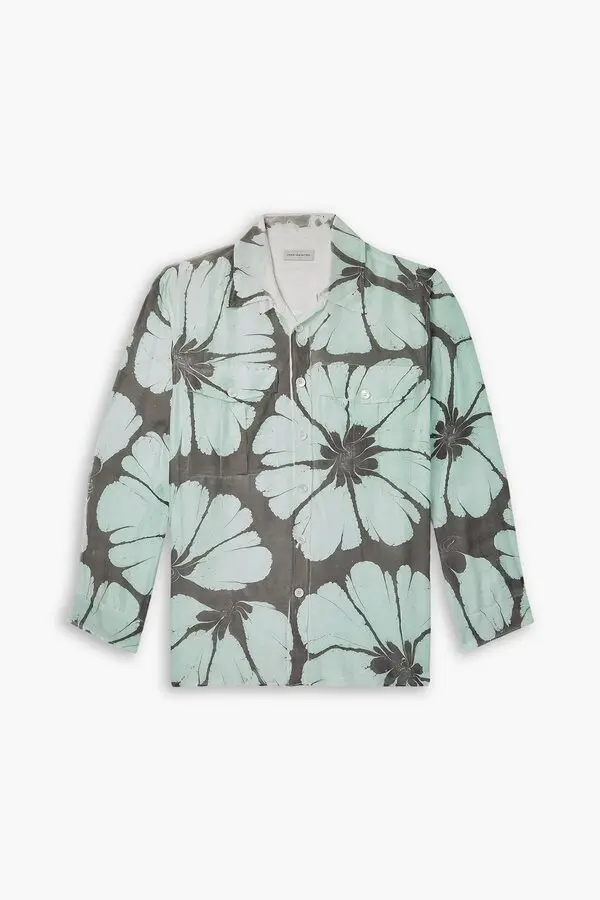 Dries Van Noten Floralprint Silktwill Shirt
